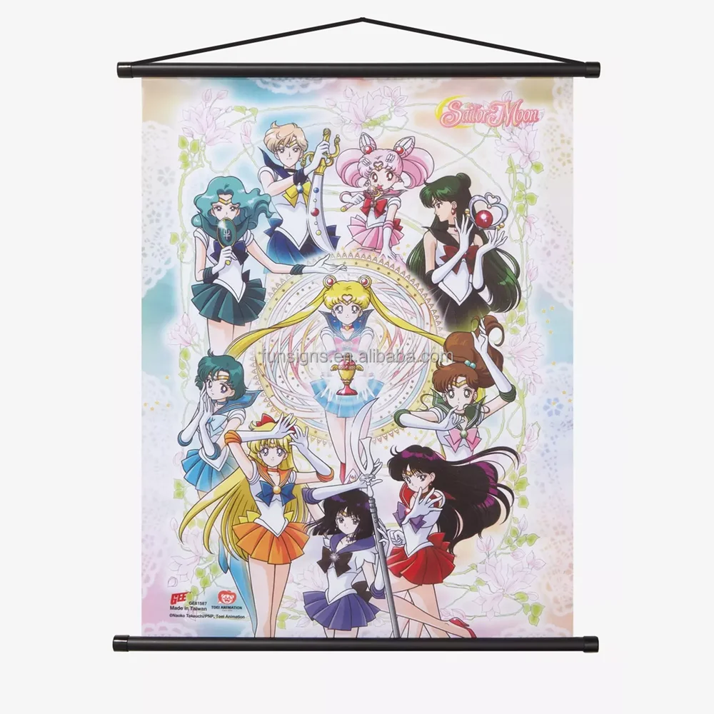 Wall Scroll Custom Printed Fabric Poster Wall Hanging Anime Wall ...