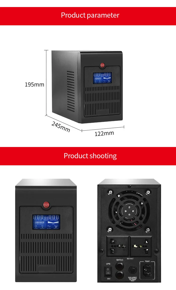 500va 600va 650va 800va Mini Ups Pure Sine Wave Inverter Ups650va For ...