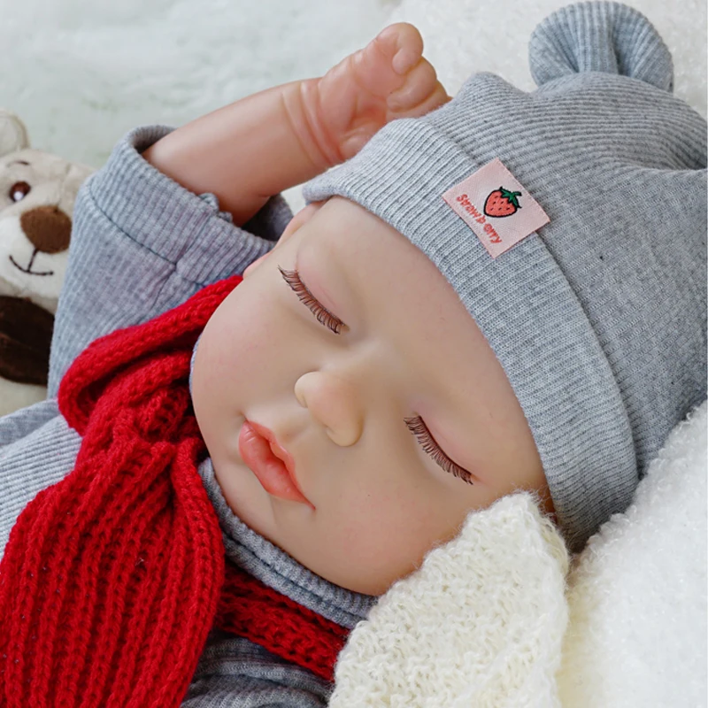 2024 Upgrade 17 Inch Baby Feeding Realistic Newborn Baby Doll