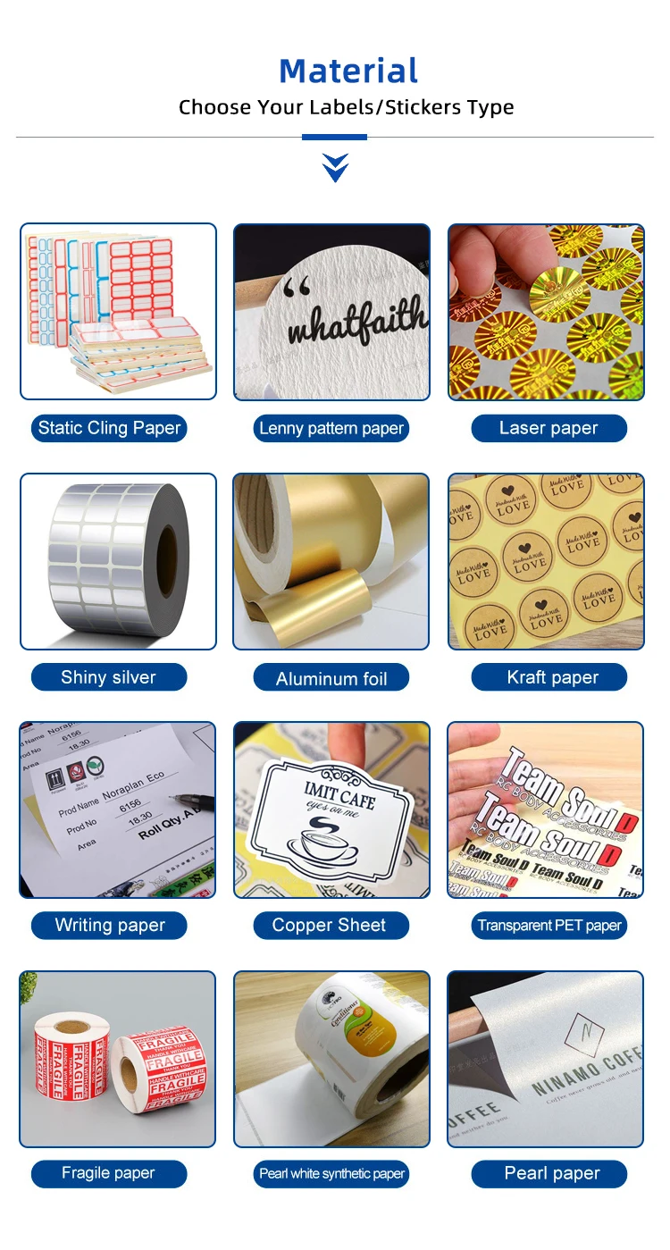 Waterproof Luxury Packaging Bottle Roll Labels for Food