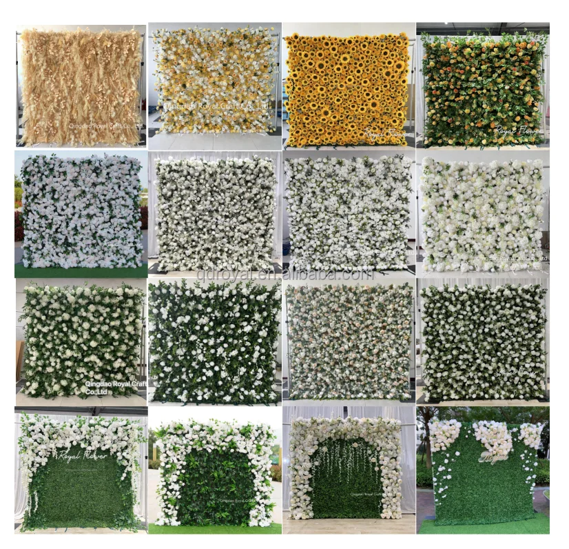 New Flower Wall 8ft*8ft - Luxury Artificial Decorative Panel