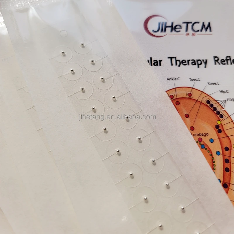 100PCS 24K Gold Plated Ear Seeds - Acupuncture Magnetic Beads