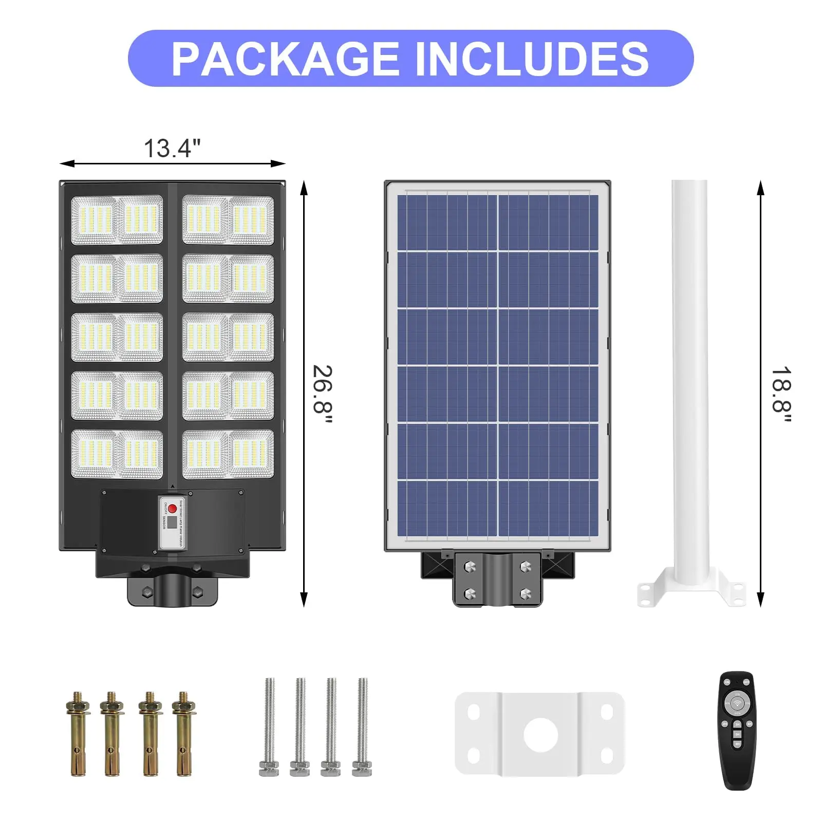 Radar Induction Light Control Abs Streetlight 1000w Led Solar All In ...