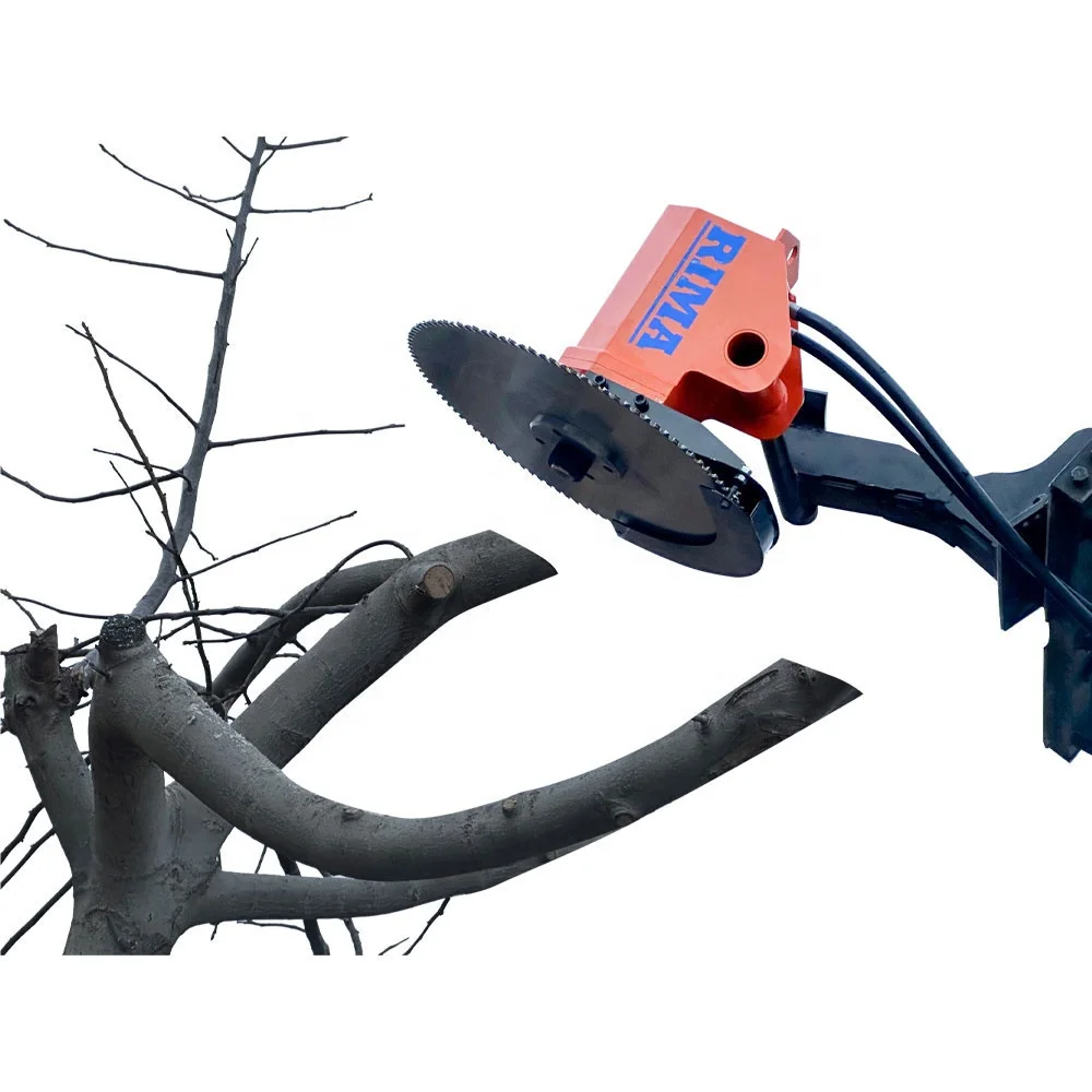 RIMA Excavator Mounted Hydraulic Saw Head Tree Cutter