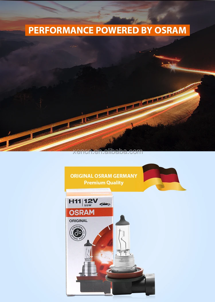 Osram Headlight Original 64211 12v H11 55w Long Life Made In Germany E1 ...