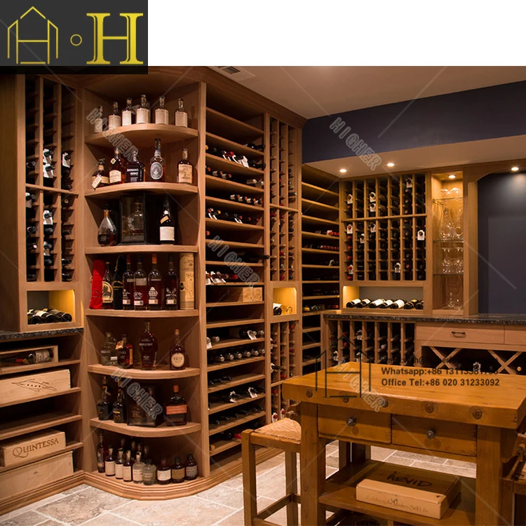 Liquor Display Showcase - Customized Wooden Shop Counter