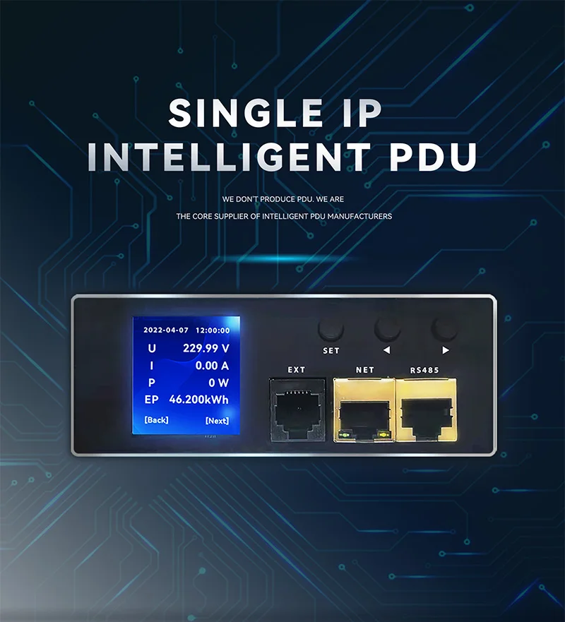 Smart 220v 32 Amp Metered 6 Ways Rack Mount Cabinet C19 C13 Power ...