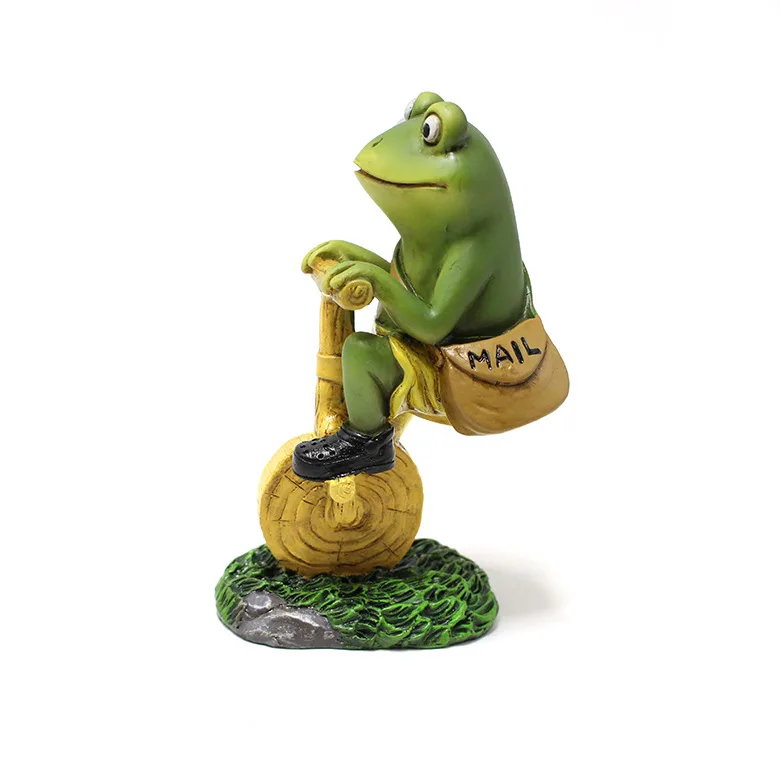 Living Room Green Resin Postman Frog Animal Decoration Home Desktop ...