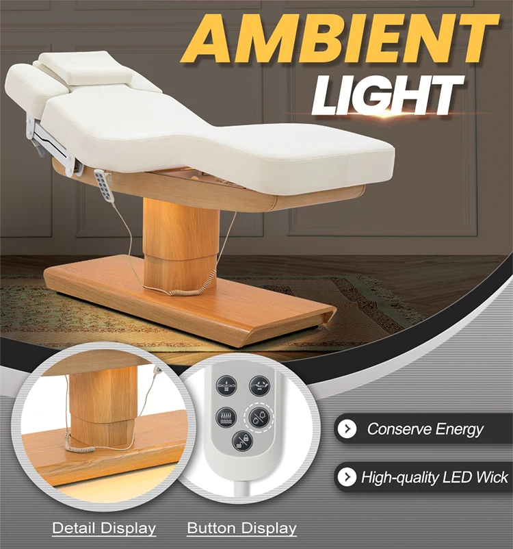 New 3 Motor Heated Electric Facial Aesthetic Massage Bed Medical Spa ...