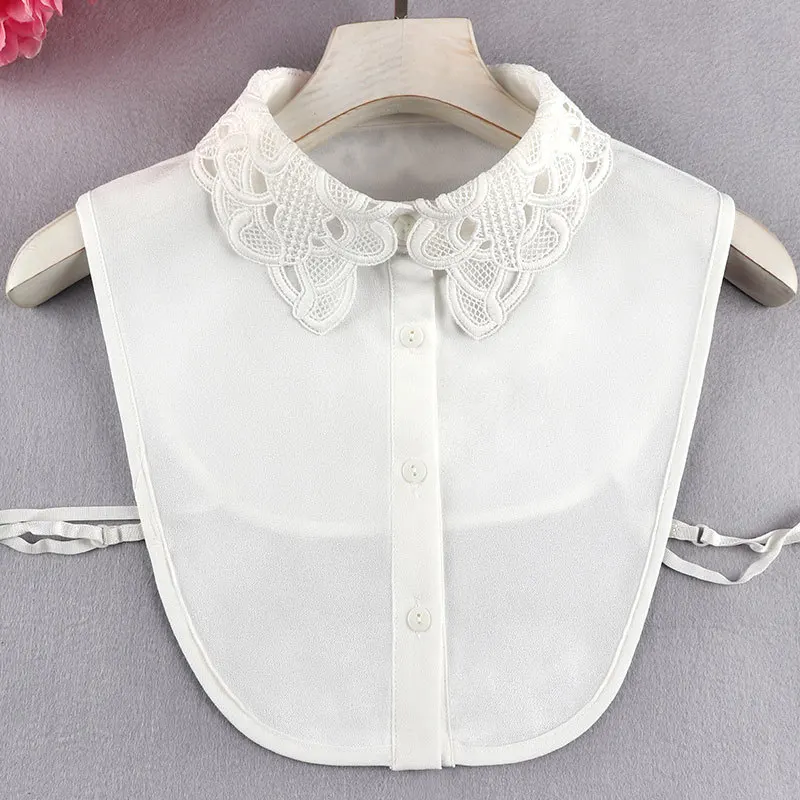 Fashion Detachable Dickey Half Shirt See-through Chiffon Collar for ...