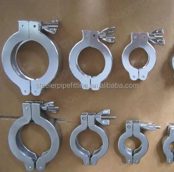 Sanitary Pipe Clamp Stainless Steel Ss304 316l Double Pin Clamp - Buy ...