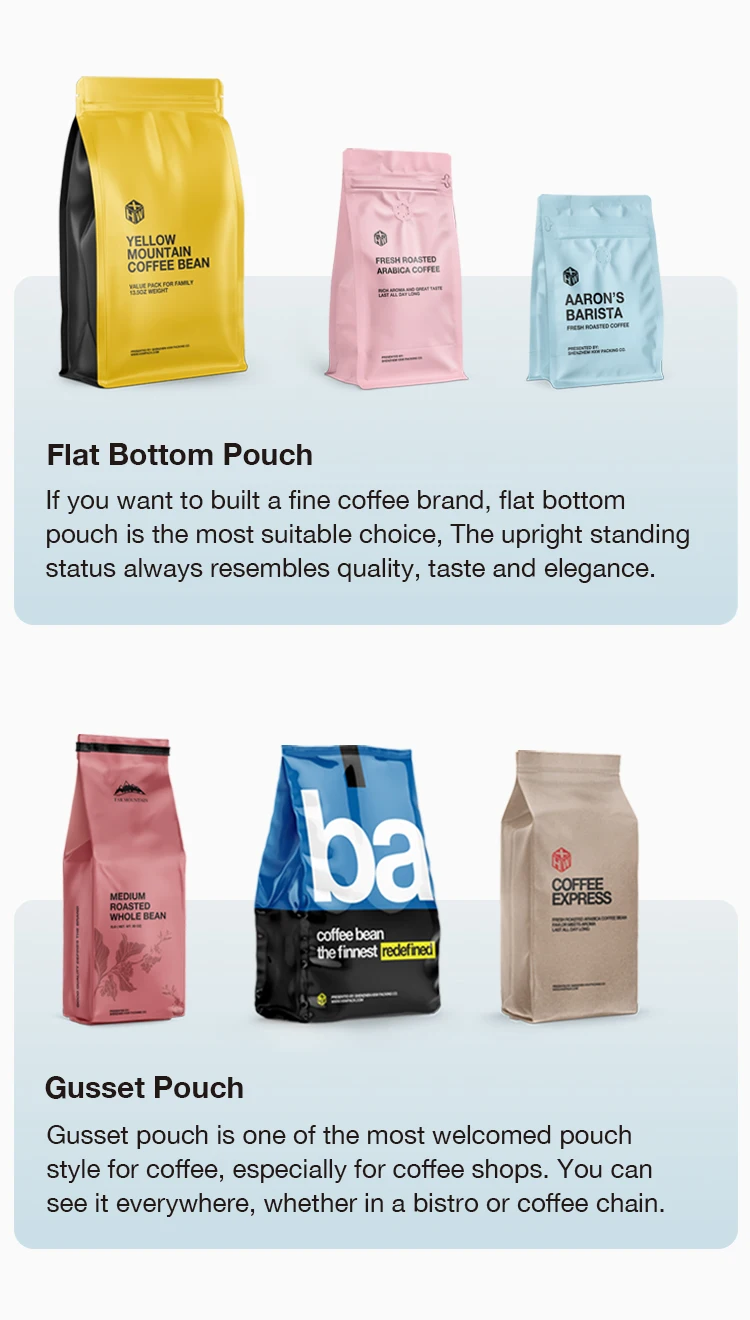 Custom Printed Matt Black Aluminum Foil 100g 250g 500g 1kg 12oz Plastic ...