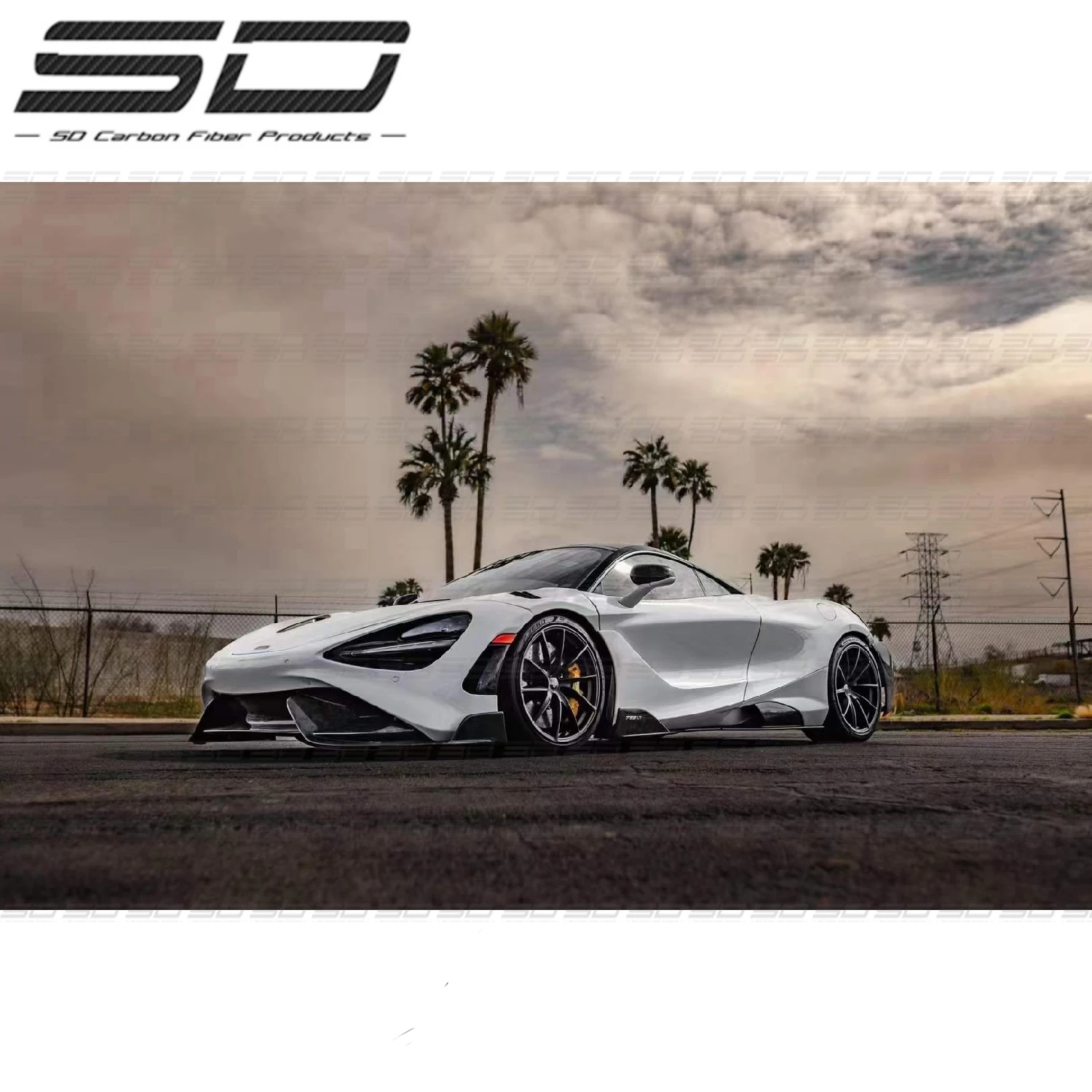765LT Dry Carbon Fiber Front Bumper Hood Body Kits for M-claren 720s ...