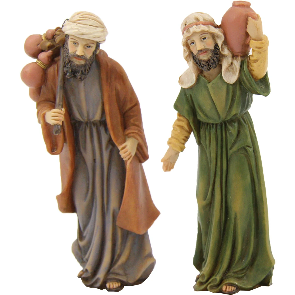 9cm Christmas Nativity Scene Figures 2-Piece Set with Suitable ...