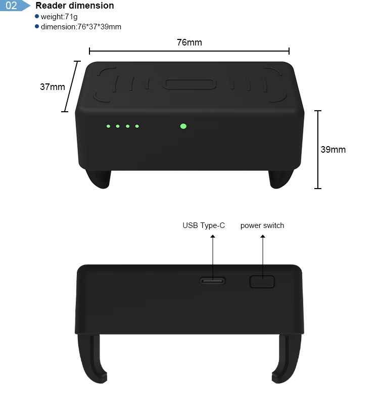 Chafon 860~960mhz Uhf Rfid Bluetooth Reader Supports Android Ios - Buy ...