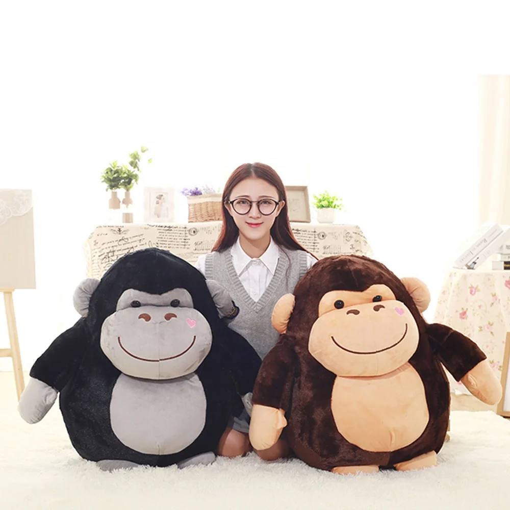 Plush Stuffed Round Fat Monkey Soft Fluffy Huggalbe Gorilla Kids Gift ...