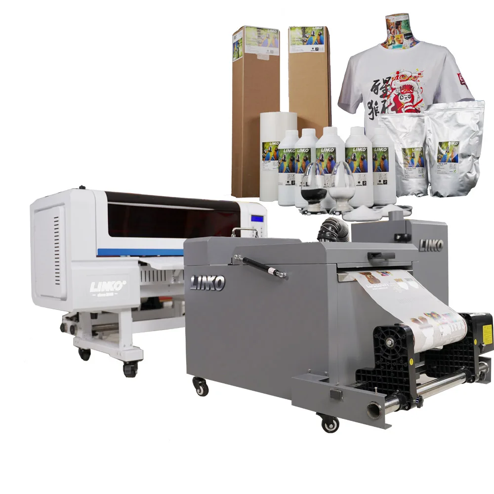 A3 30cm Automatic DTF Printer With Dual Heads Multi-Color T-Shirt DIY Custom Printing Machine ...
