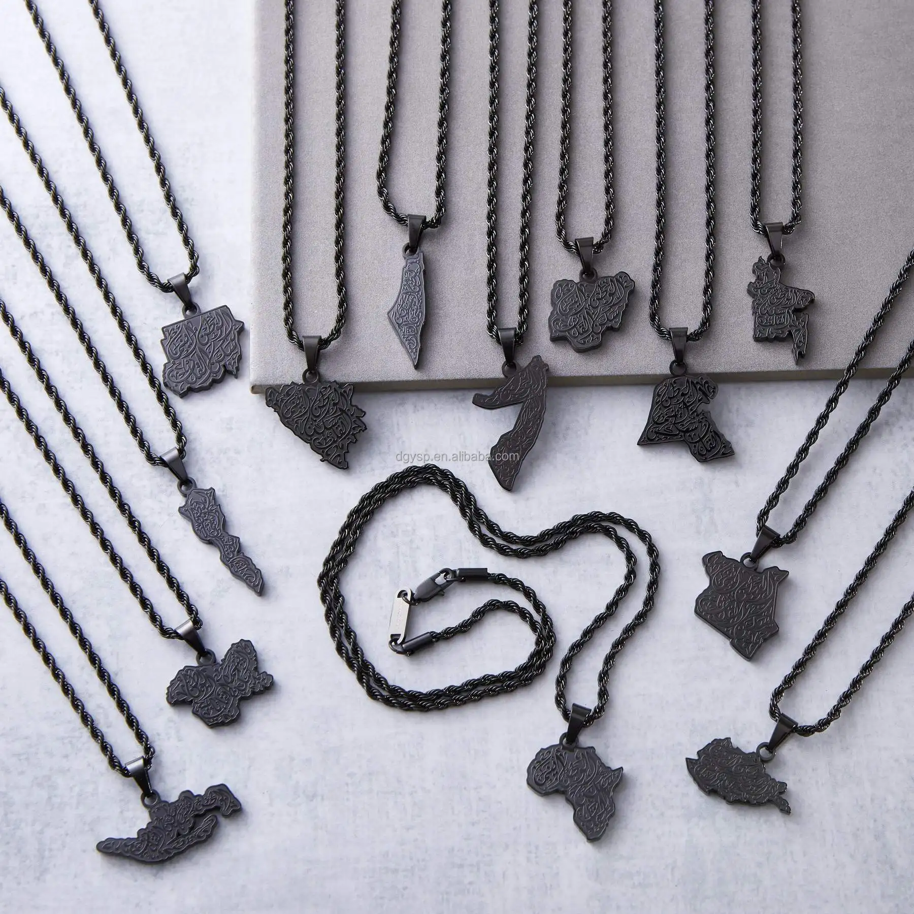 Custom World Map Chunky Chains - Inspire Jewelry for Men