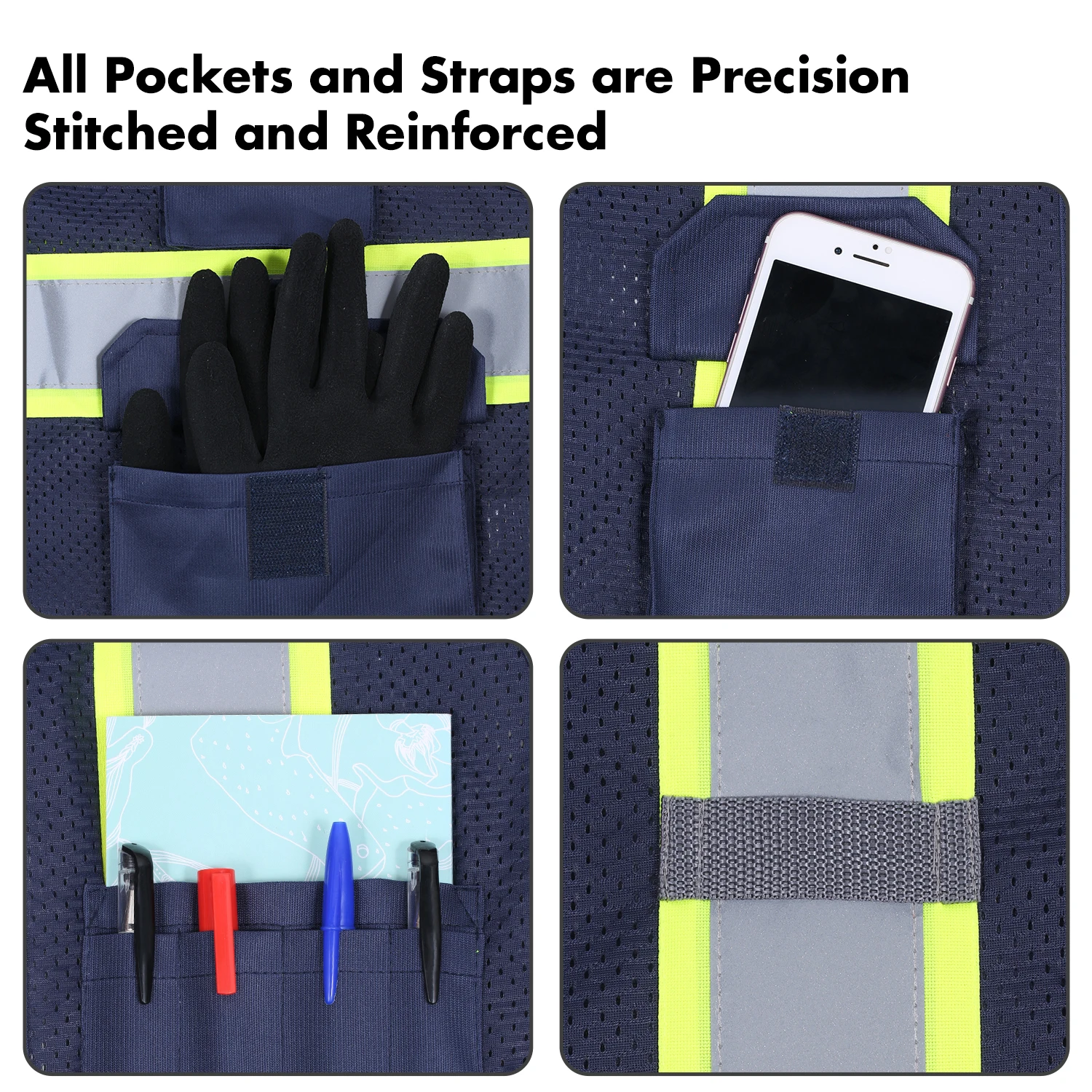 Customized ANSI Class 2 High Reflective Safety Vest Breathable ...