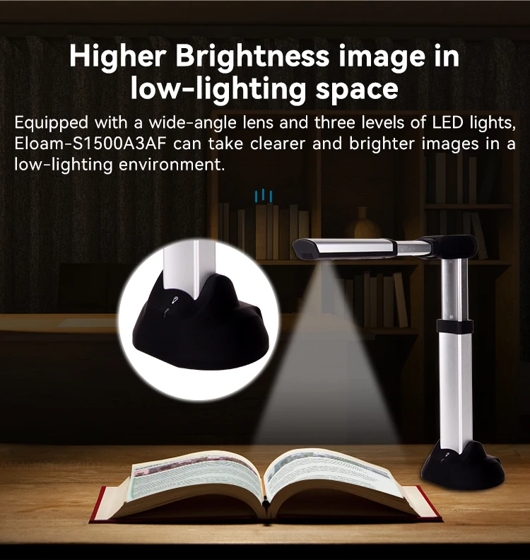 Eloam 15 MP Document Scanner S1500A3AF - OCR & Easy Operation