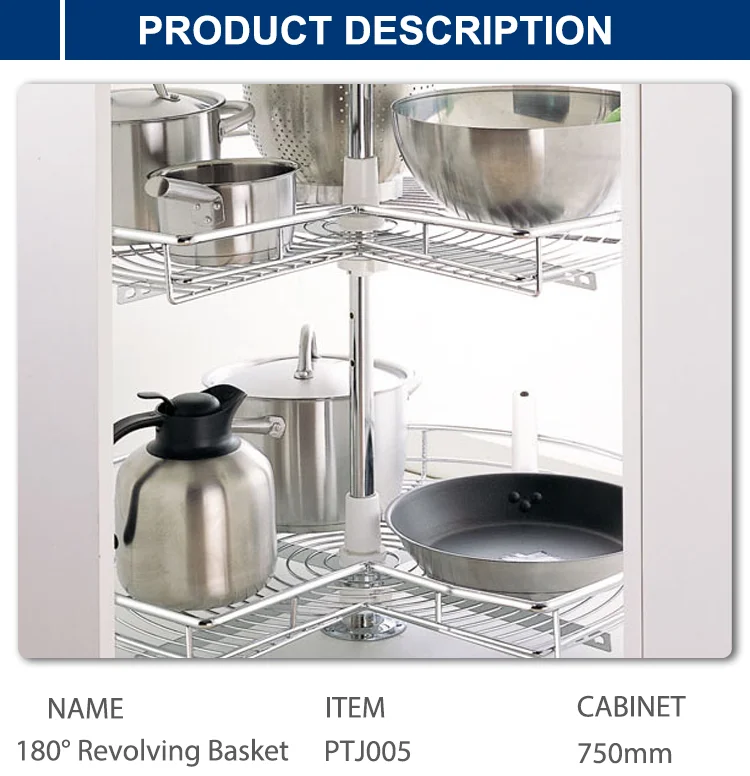 Corner Kitchen Storage Cabinet Revolving Basket For Kitchen Cabinet ...