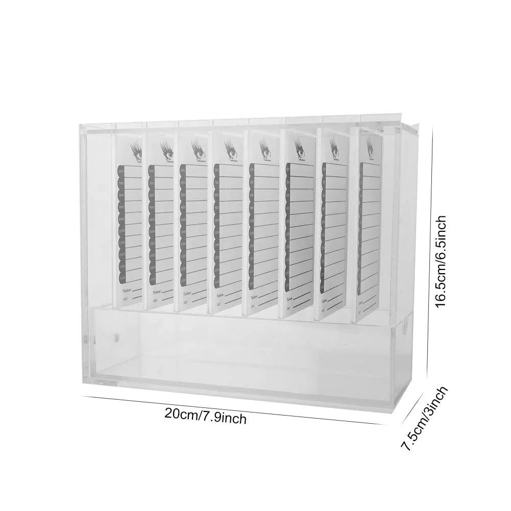8-layer Transparent Grafting Lashes Storage Box - Beauty Salon