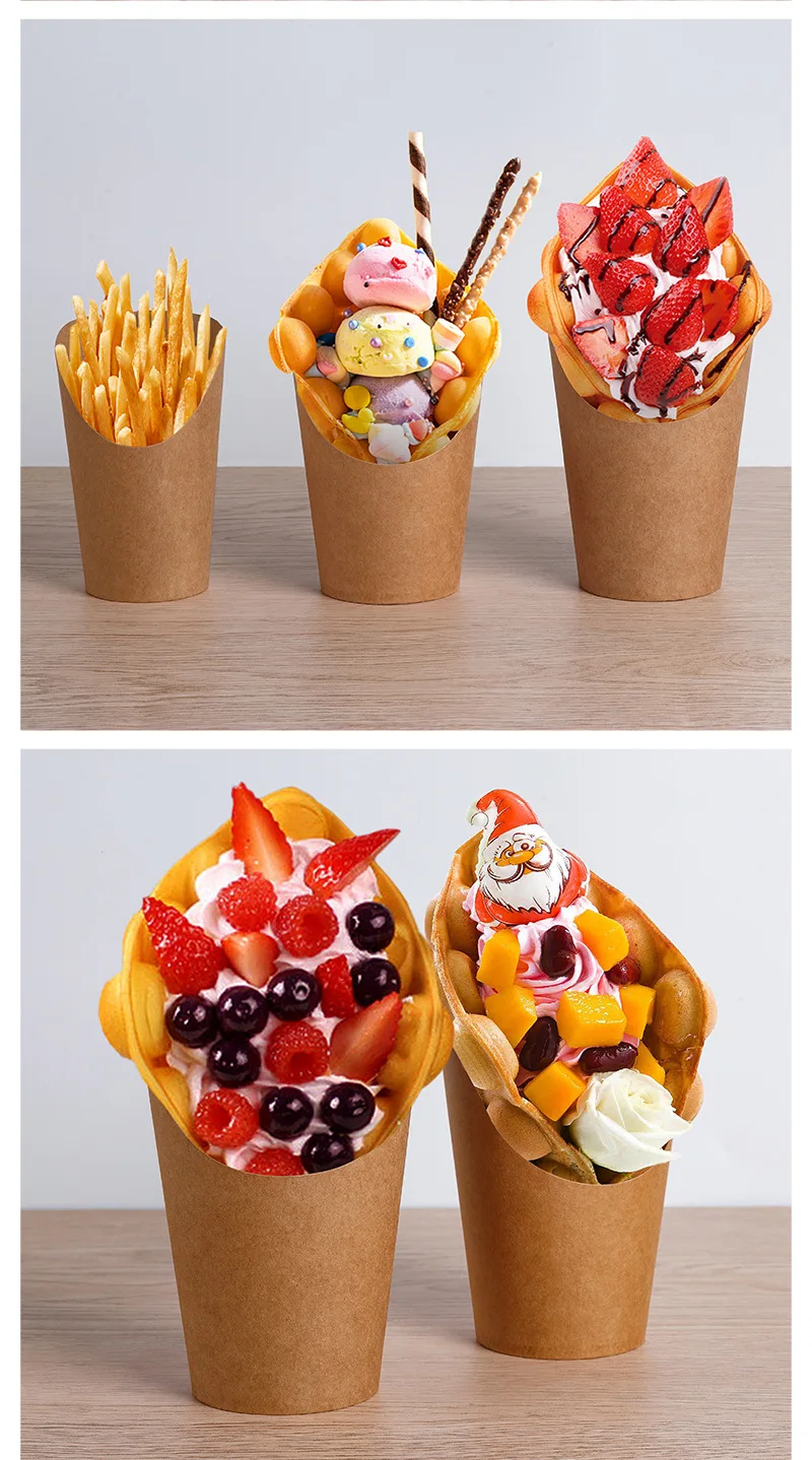 Slanted Paper French Fries Cup Party Baking Supplies 12 Instant Factory ...