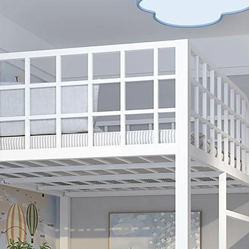 Wrought Iron Double Loft Duplex Bed - Space-Saving Design
