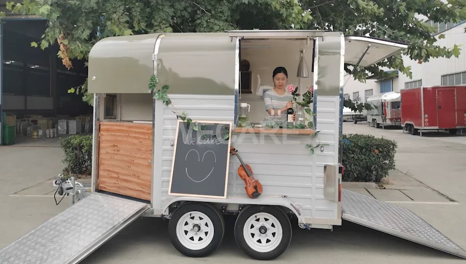Wecare Small Food Truck Mobile Towable Coffee Shop Street Mini Food ...