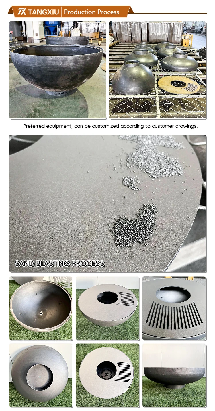 Outdoor Bbq Grill Assembly Metal Fire Pit Corten Steel - Buy Corten ...