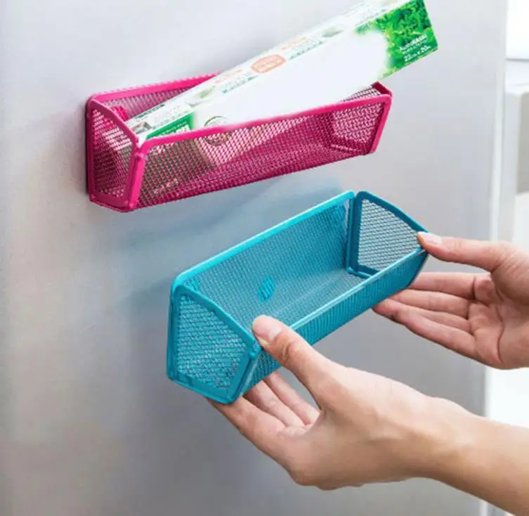 Fridge Magnet Shelf Adsorbing Holder Storage Rack Kitchen Gadget ...