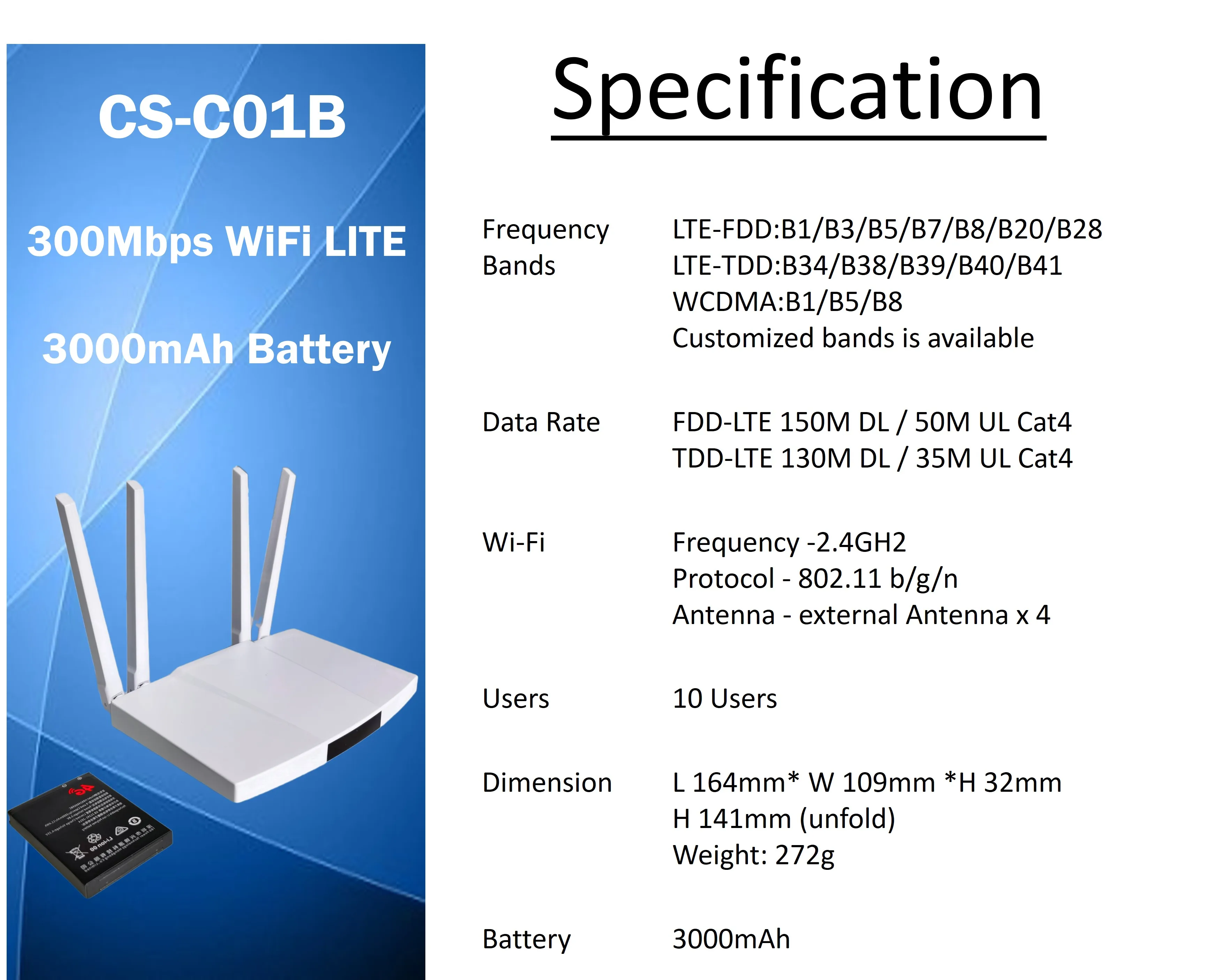 Fast 4g Lte Mini Wifi Router With Sim Slot 300mbps Lan Data Rate Vpn ...