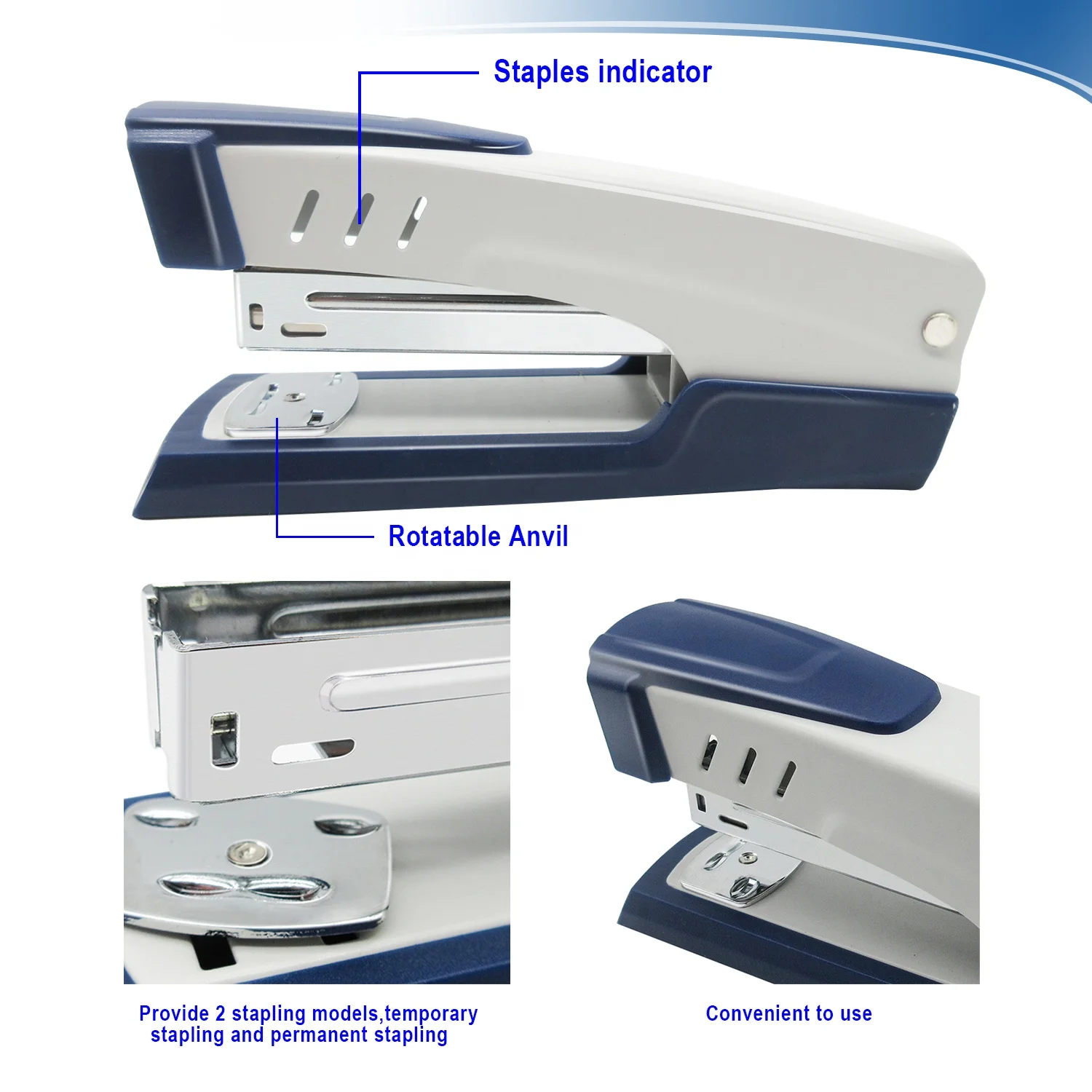 Wholesale Desktop Stationery 2022 New Design Metal Stapler Hand Manual ...