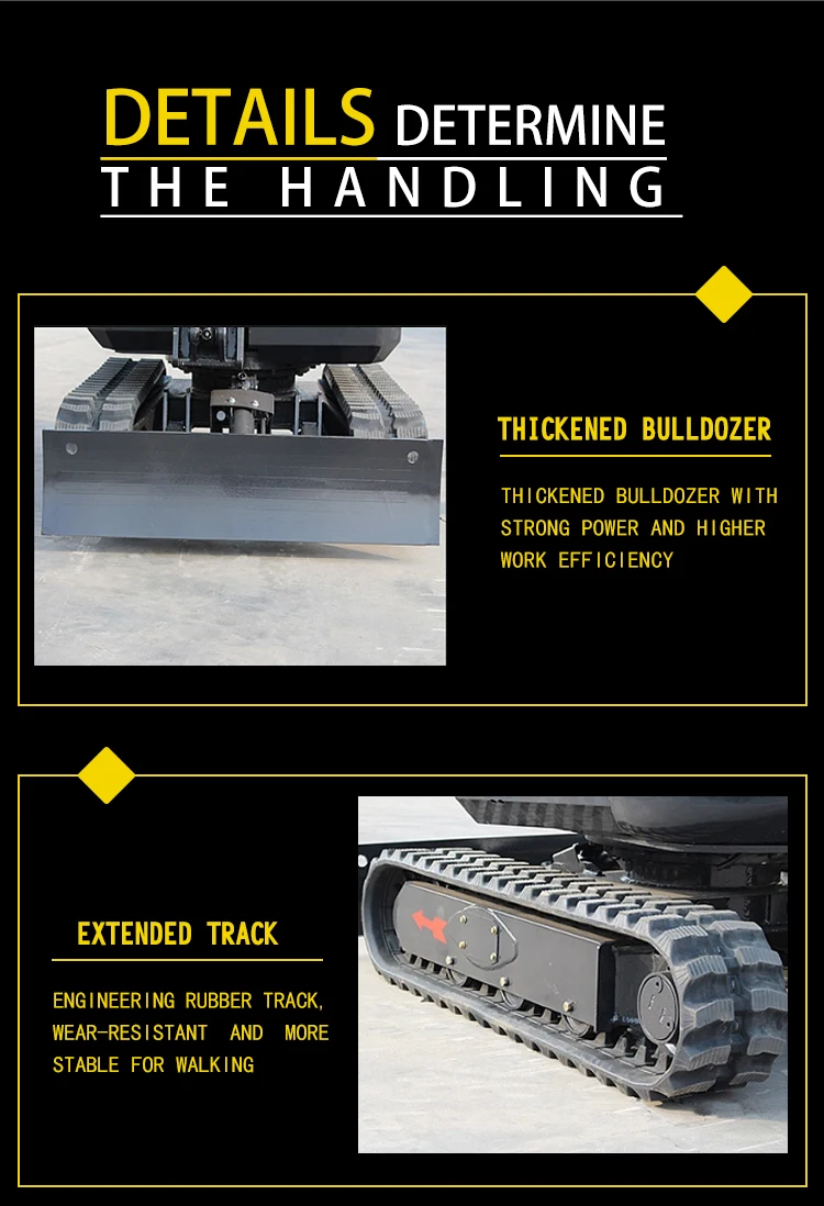 Factory Outlet 1t 1.5ton 2000kg Farms Garden Small Digger Compact ...