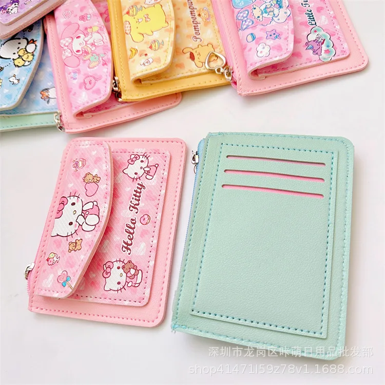 Kawaii Series New Cinnamoroll Kuromi K Pu Casual Short Wallet Cute ...