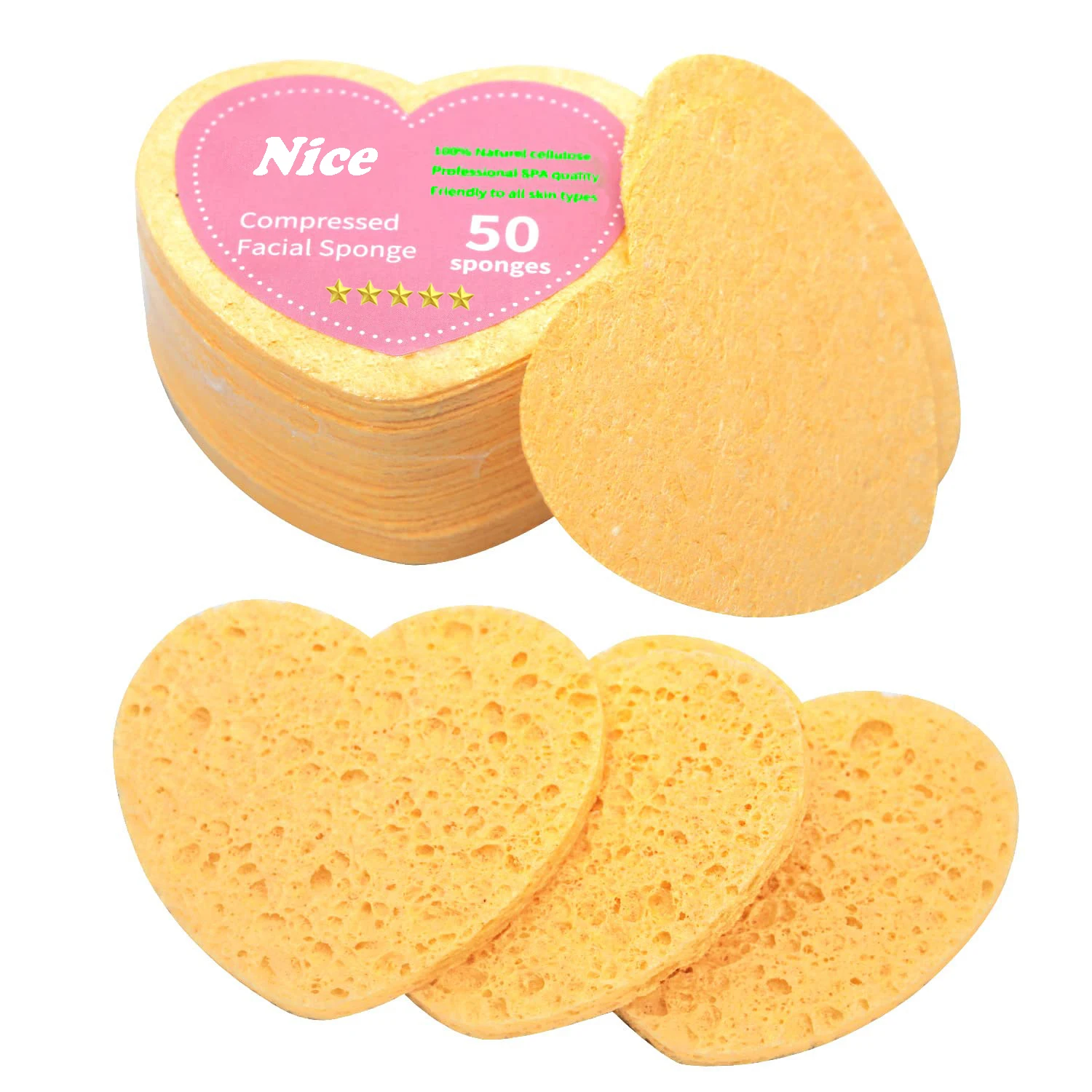 Cheap Natural Round Shape Face Sponge Cleaning Expanding Sponge ...