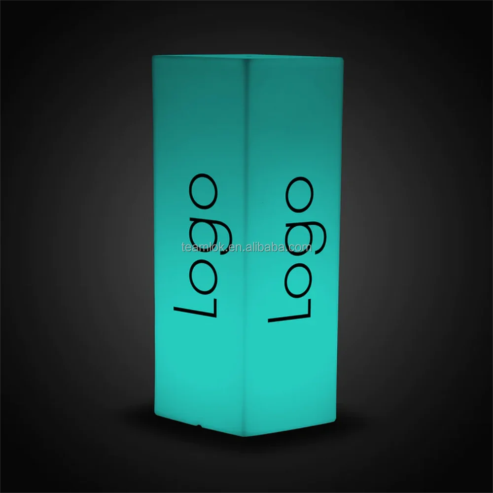 Desk Exhibition Logo Cube Light Box Sign|custom Branded Column Display ...