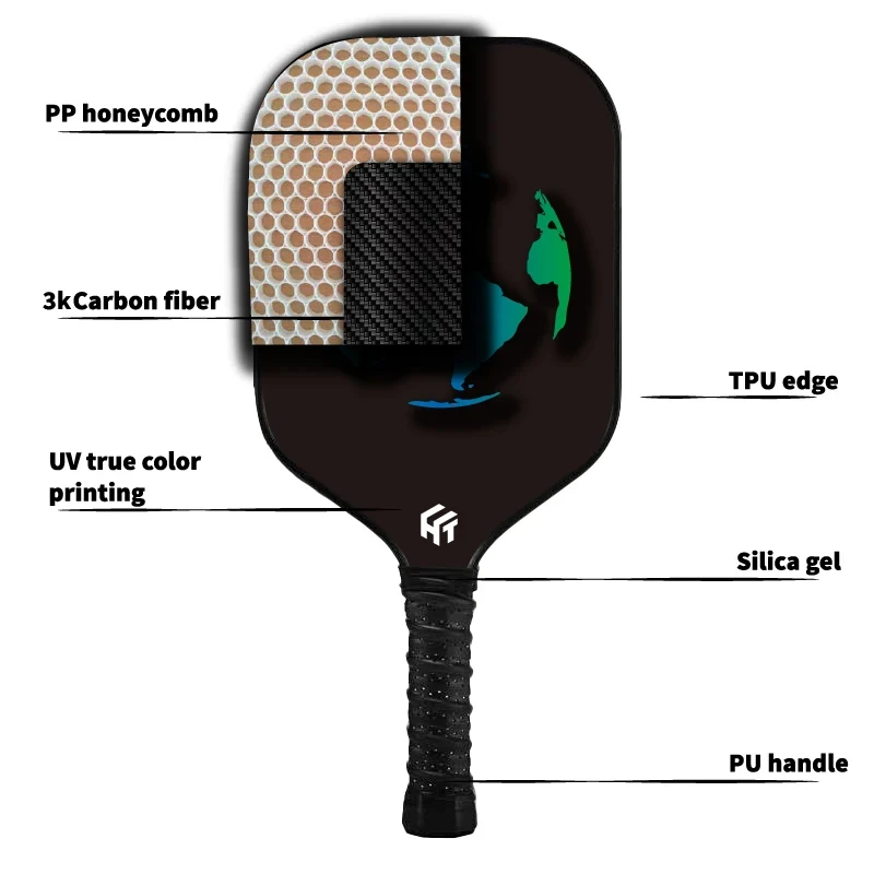 Custom Usapa Approved 16mmpp Honeycomb Core Carbon Fiber Pickleball ...