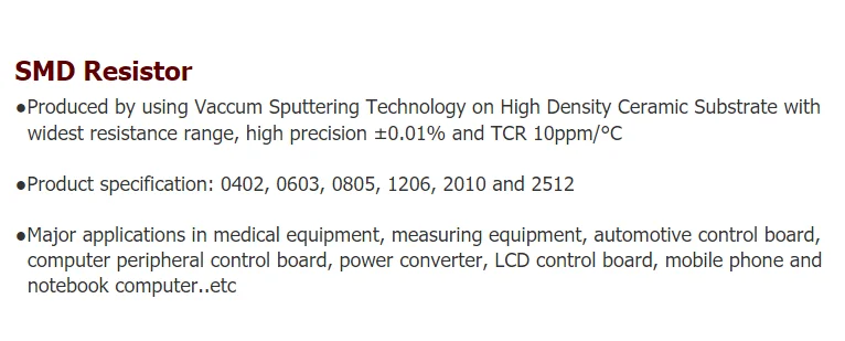 Smd Resistor All Series R330 1% F 0.33 Ohm 0.33ohm Smd Chip Resistor ...