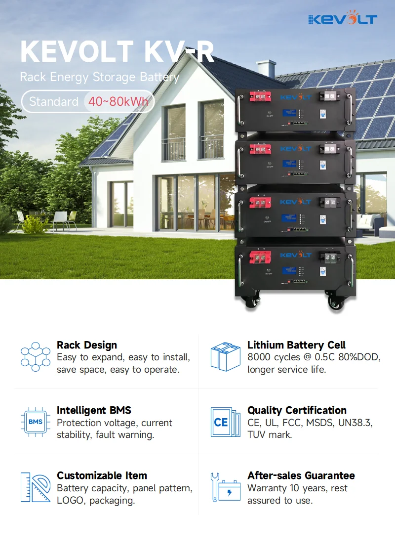 Kevolt Rack-mounted 8000 Cycles Lifepo4 Solar Battery 51.2v 400ah Oem ...