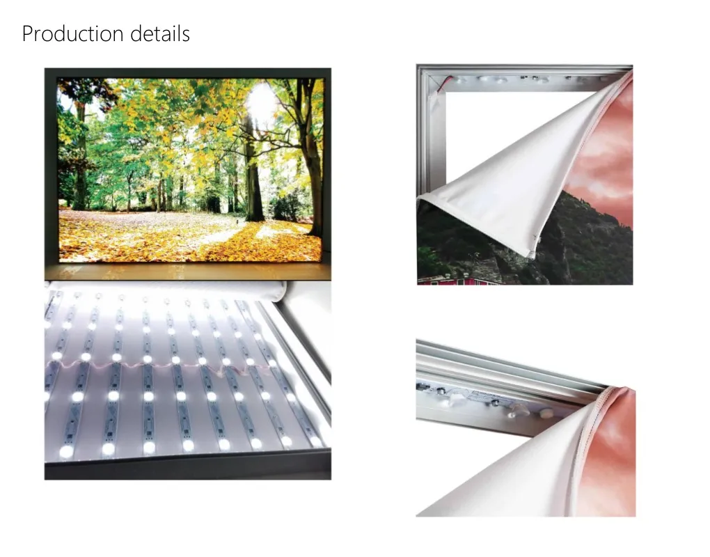 Customization Design Aluminum Frame Illuminated Fabric Standing Led ...