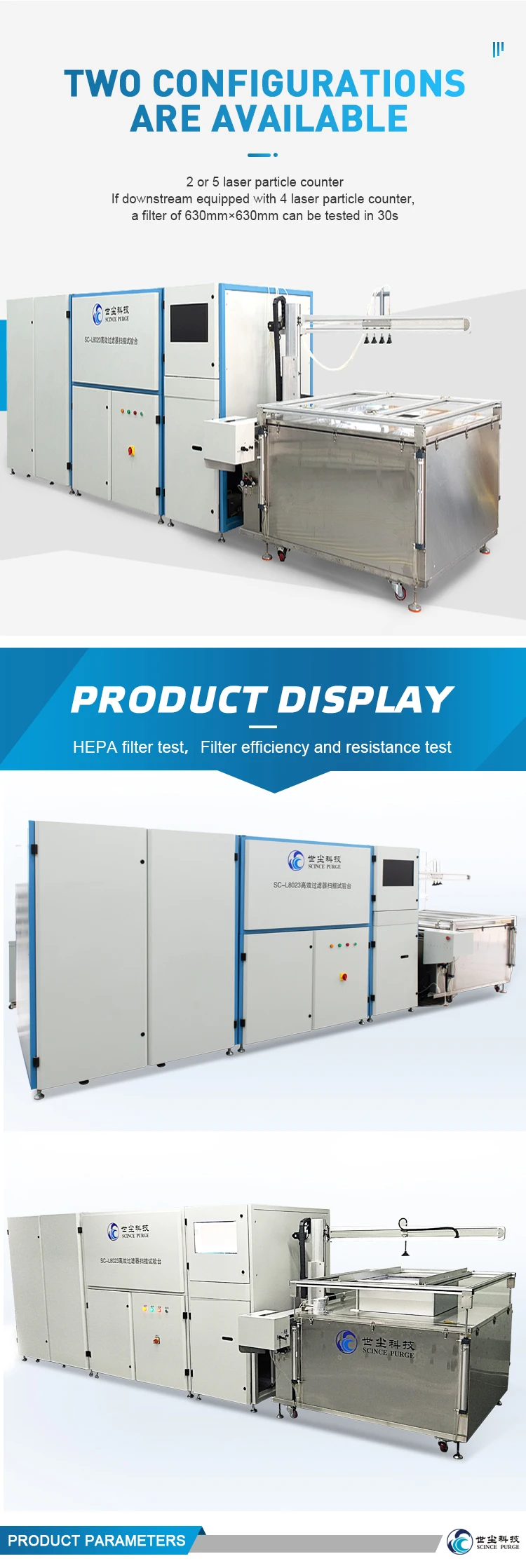 Hepa Filter Element Filtration Efficiency Scanning Testing Equipment ...