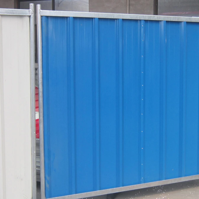Multi-color Bond Corrugated Sheet Enclosure Temporary Steel Hoarding ...