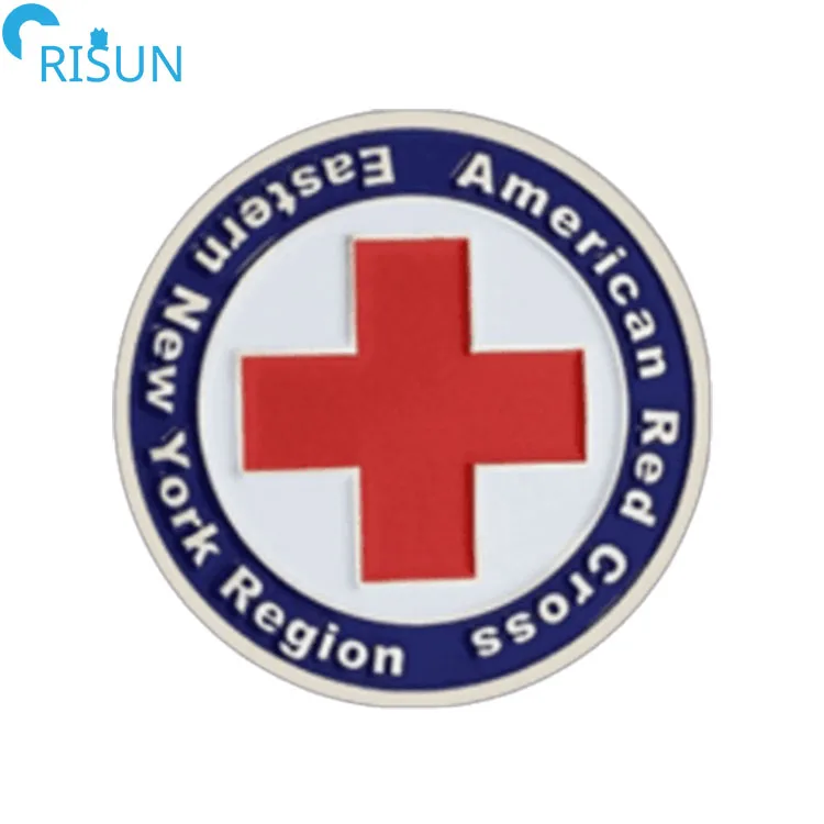 Factory Customized 3d Enamel American Flag Red Cross Commemorative ...