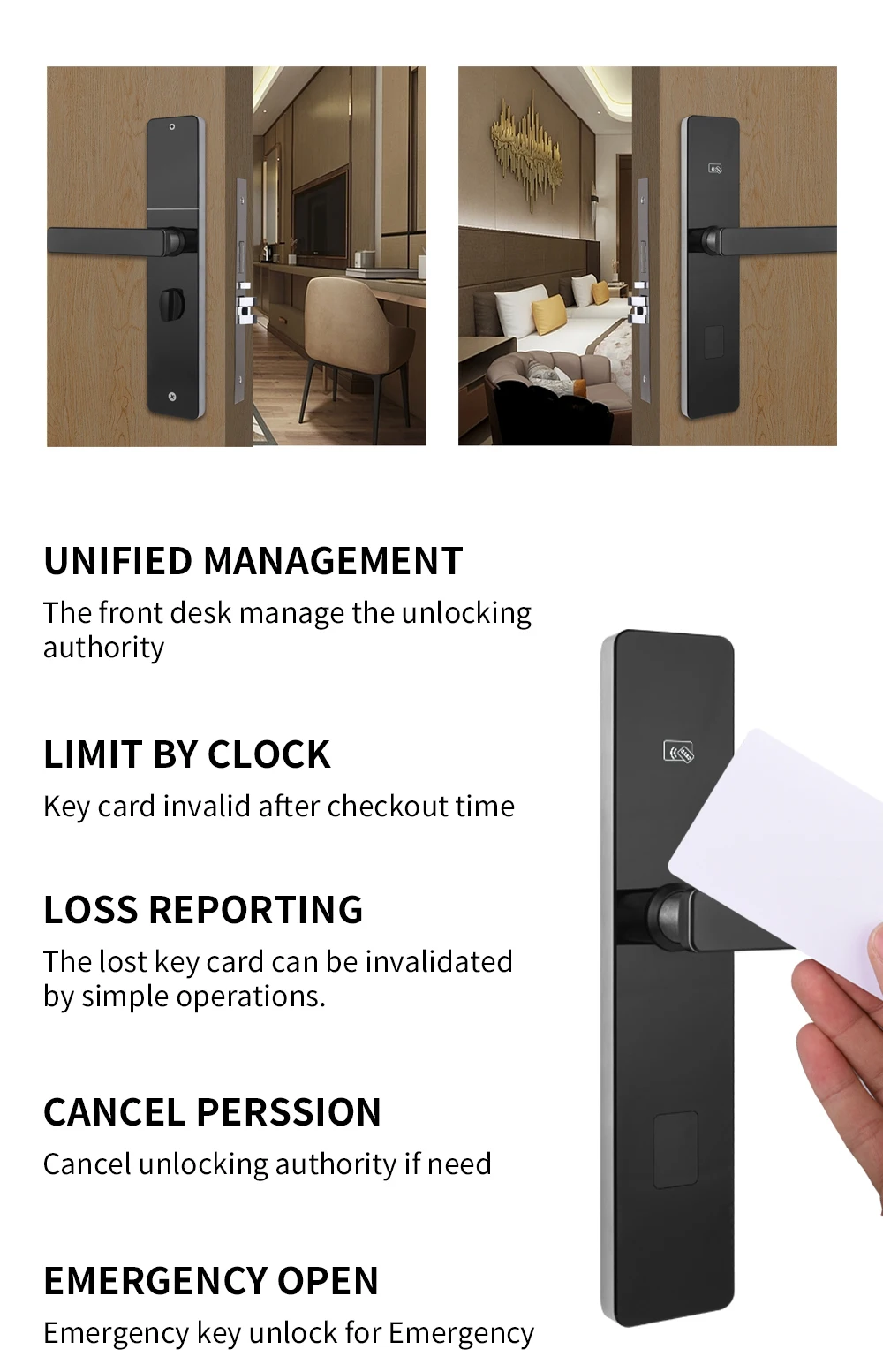 Energy Save Magnetic Keyless Access Electronic Handle Smart Lock ...