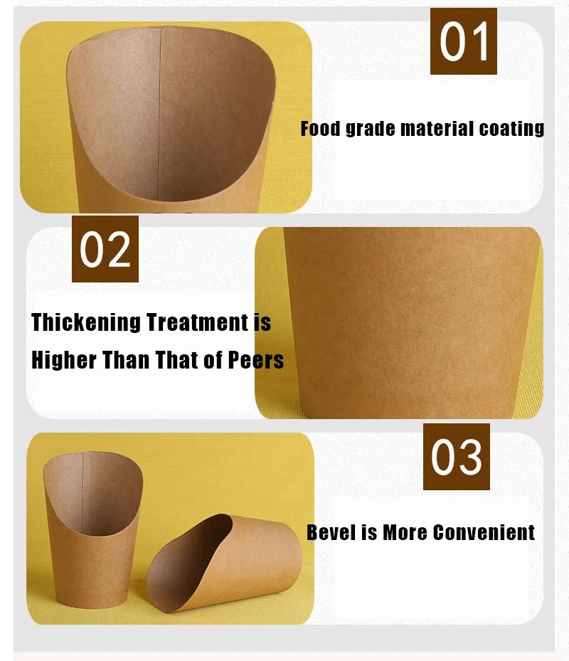 French Fries Packaging Box Recycled Food Grade Eco-friendly Take Away ...