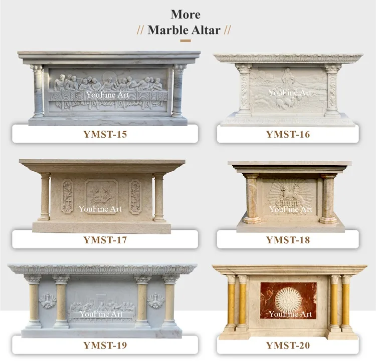 Church White Marble Altar of Sacrifice Table - Customized Design, Hand ...