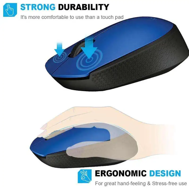 Logitech M170 Wireless Mouse - 1000 DPI, Ergonomic Gaming