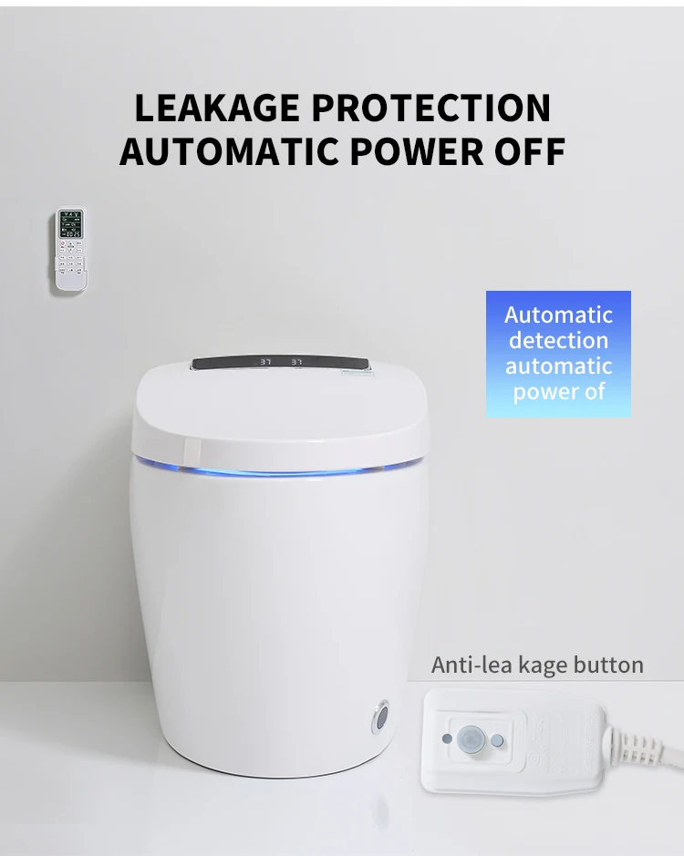 Smart Toilet - Floor Mounted Tankless Water Closet with Heated Seat