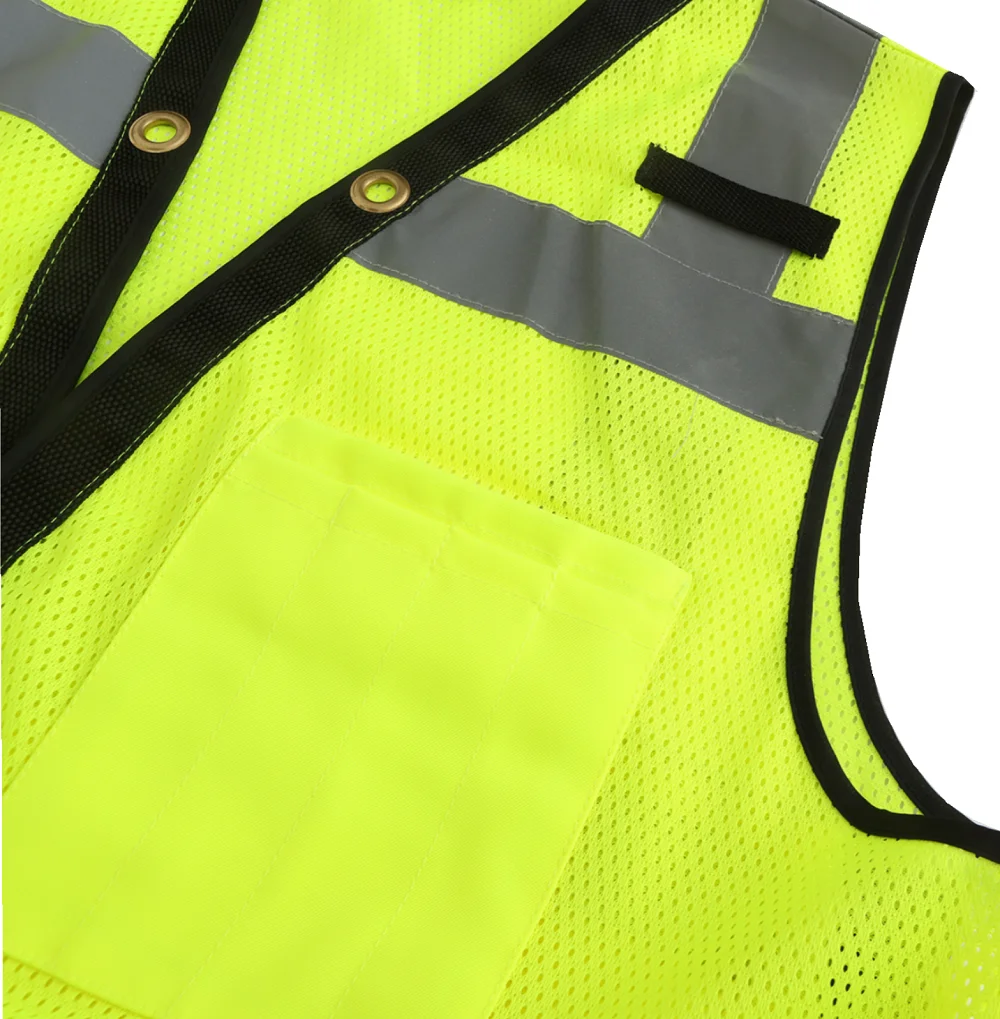 Ansi/isea Class 2 Construction Road Warning Workwear Uniform Reflective Hi Viz Zipper Multi ...